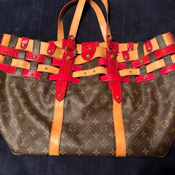 Louis Vuitton | Bags | Louis Vuitton Rubis Salina Red Runway Bag Red ...